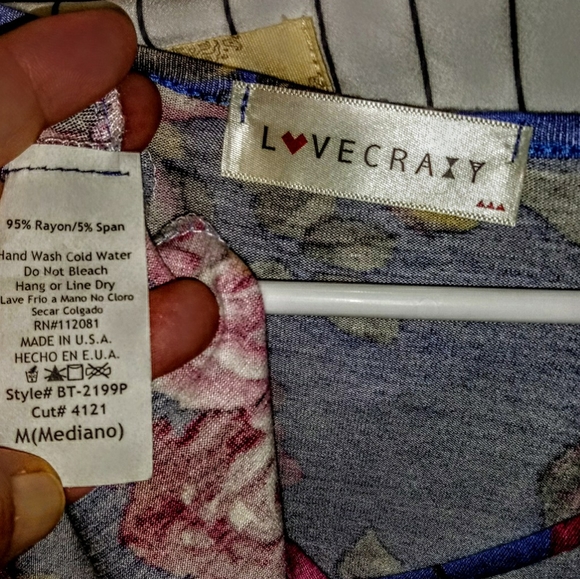 Love Crazy | Tops | Love Crazy Top Size M Boho Floral Bell Criss Cross ...